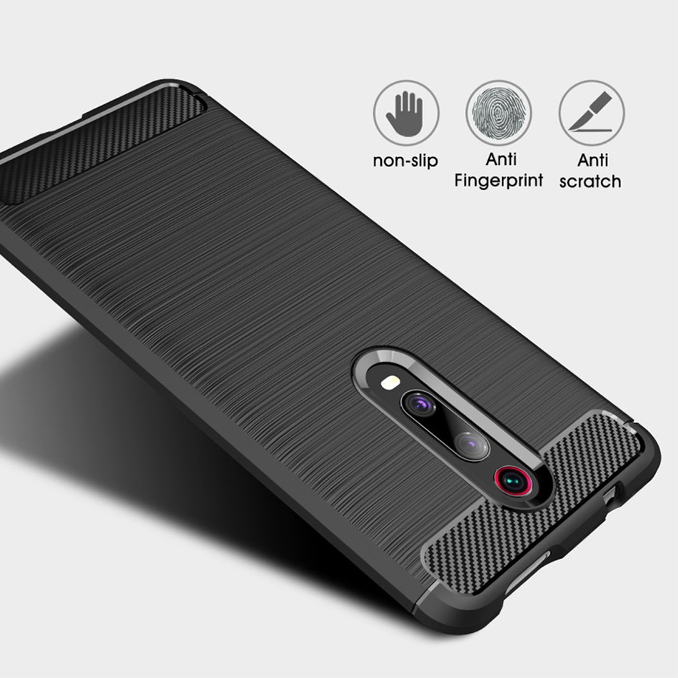 Flexi Slim Carbon Fibre Case for Xiaomi Mi 9T (Black)